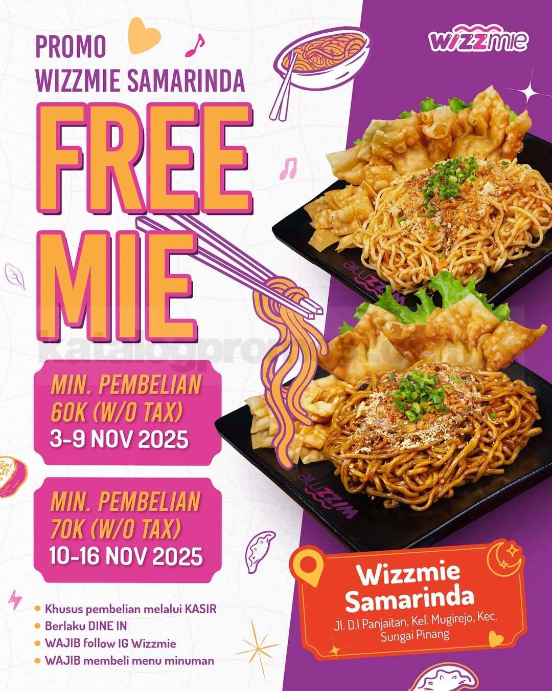 Promo Wizzmie Grand Opening Free Mie di Samarinda • SoPasti.Com