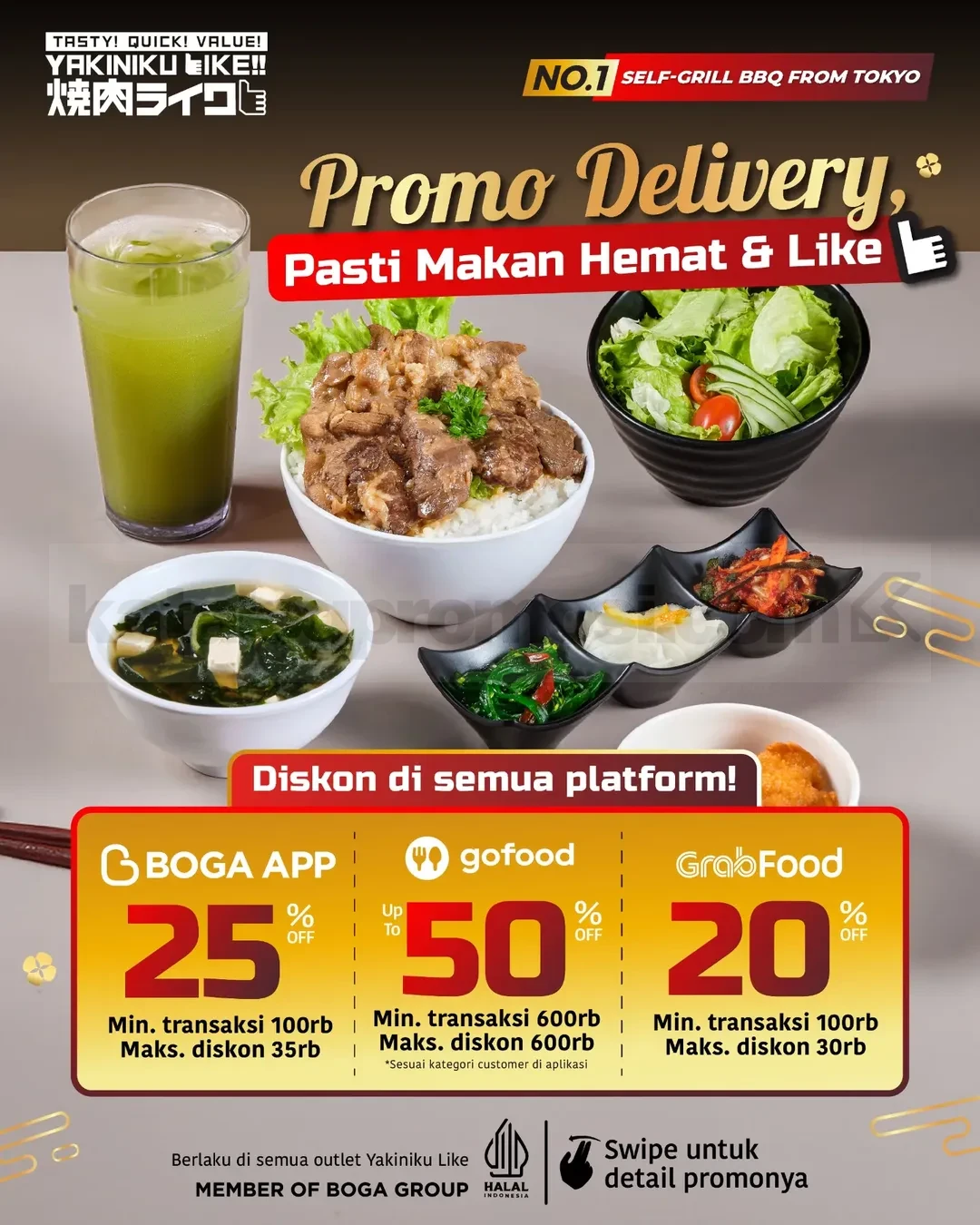 Promo Yakiniku Like Delivery Hemat hingga 50% • SoPasti.Com