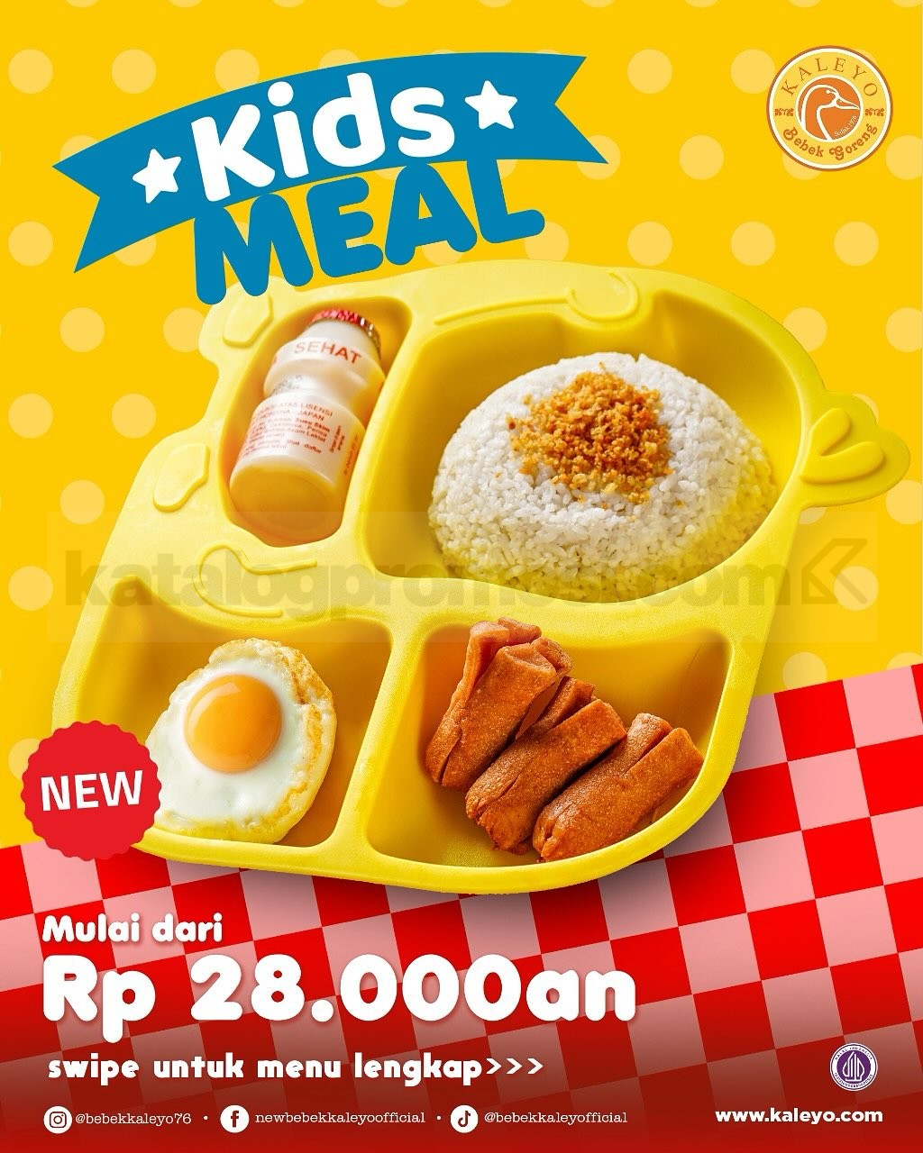 Promo Bebek Kaleyo Kids Meal Menu Baru Mulai dari Rp28.000an