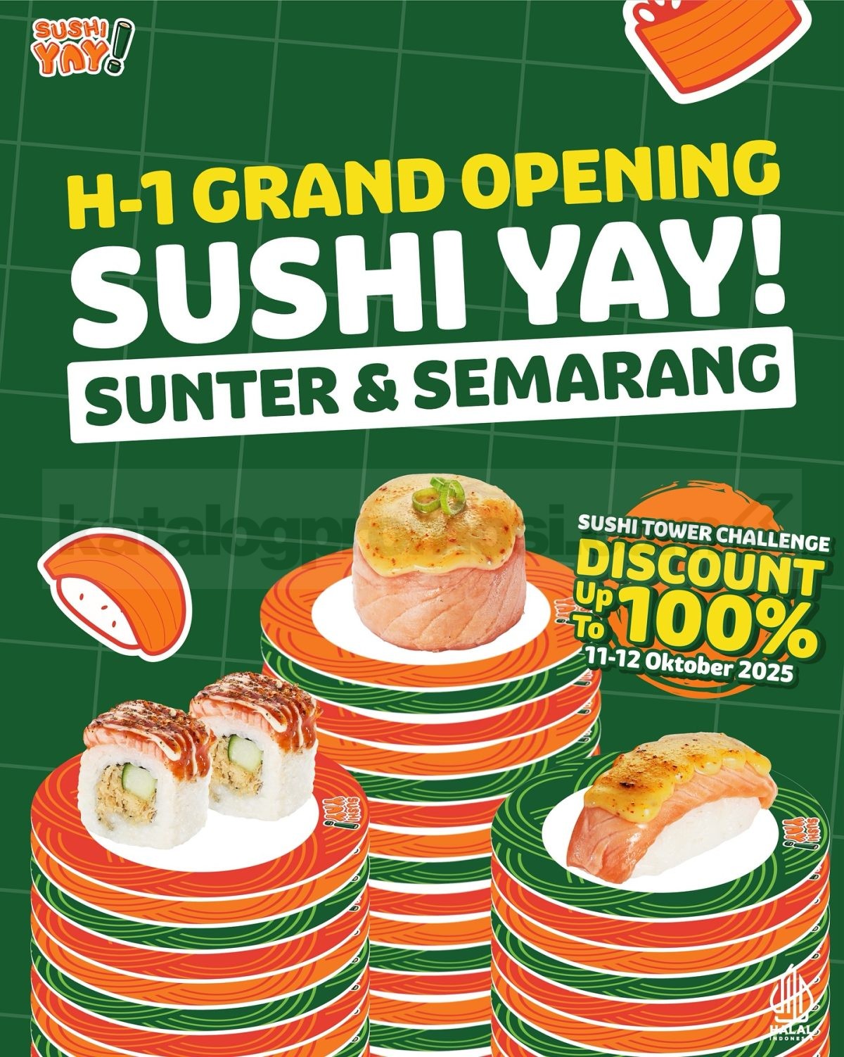 Promo Grand Opening Sushi Yay Sunter & Semarang Diskon Hingga 100%