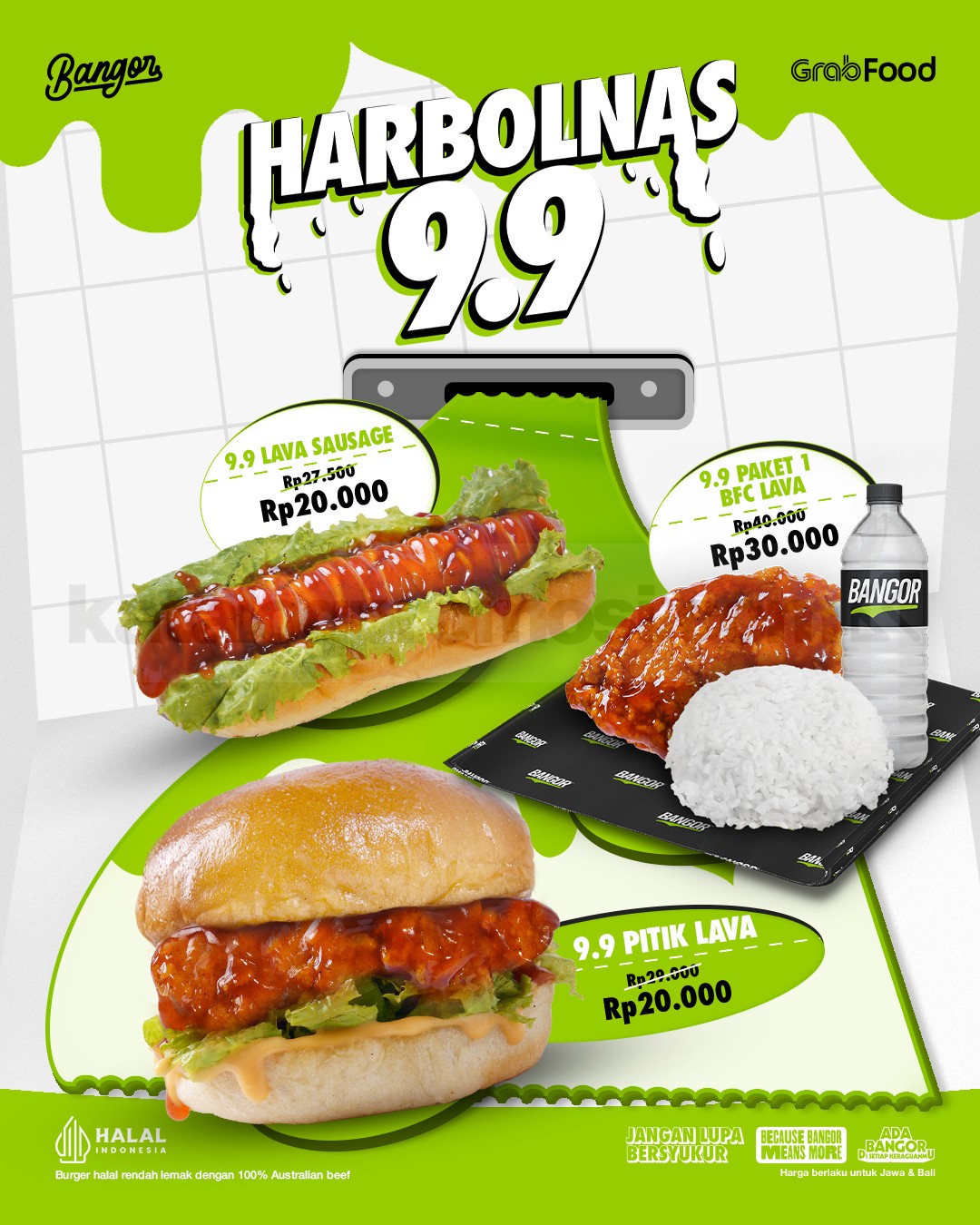 Promo Burger Bangor Harbolnas 9.9 Menu Favorit mulai Rp20.000 • SoPasti.Com