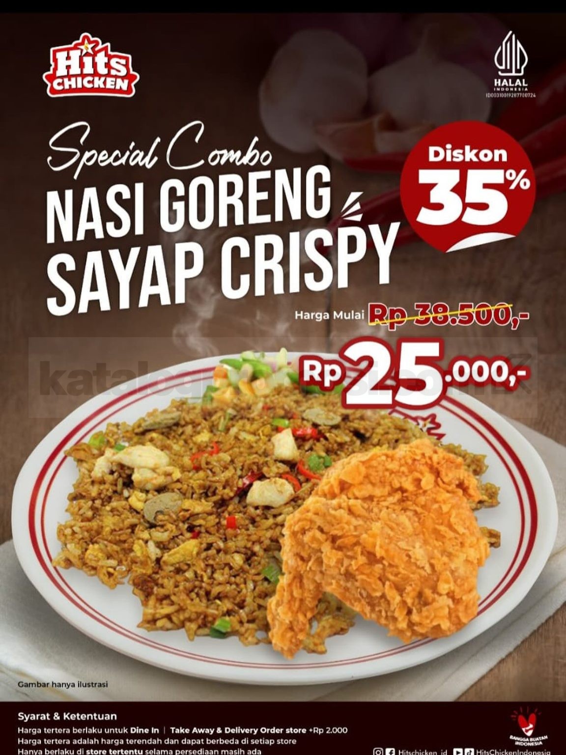 Promo Hits Chicken Spesial Combo Nasi Goreng Sayap Crispy Diskon 35%