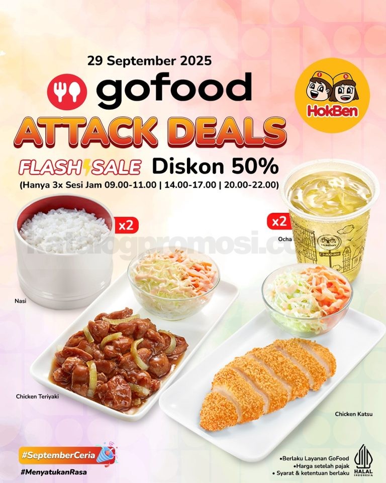 Promo Hokben GoFood Attack Deals Diskon 50%