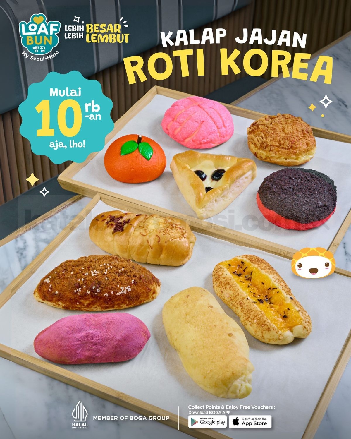 Promo Loaf Bun Kalap Jajan Roti Korea mulai dari Rp10ribu-an • SoPasti.Com