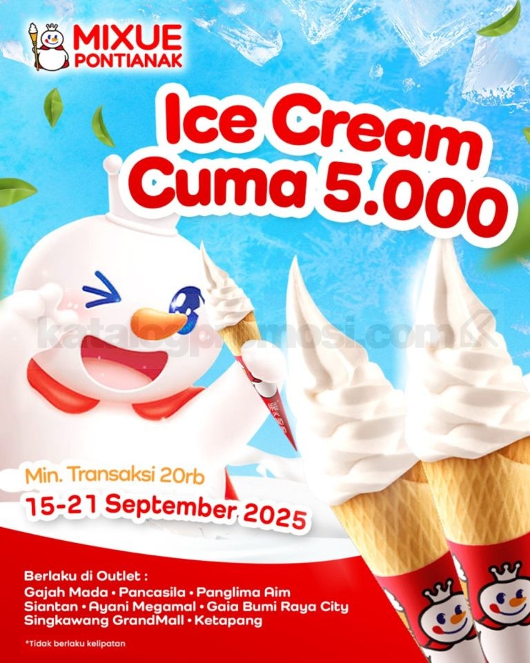 Promo Mixue Tebus Murah Ice Cream cuma Rp 5.000