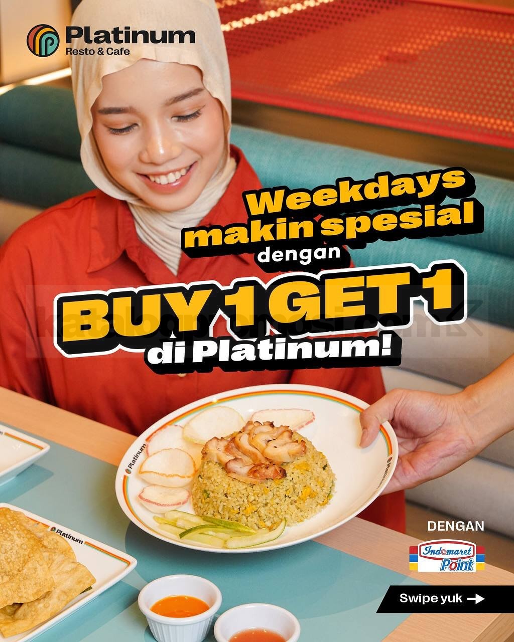Promo Platinum Resto & Cafe Weekdays Special Beli 1 Gratis 1