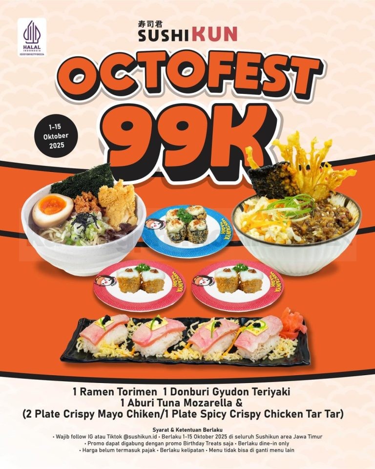 Promo Sushikun Paket Octofest cuman RP99ribu • SoPasti.Com