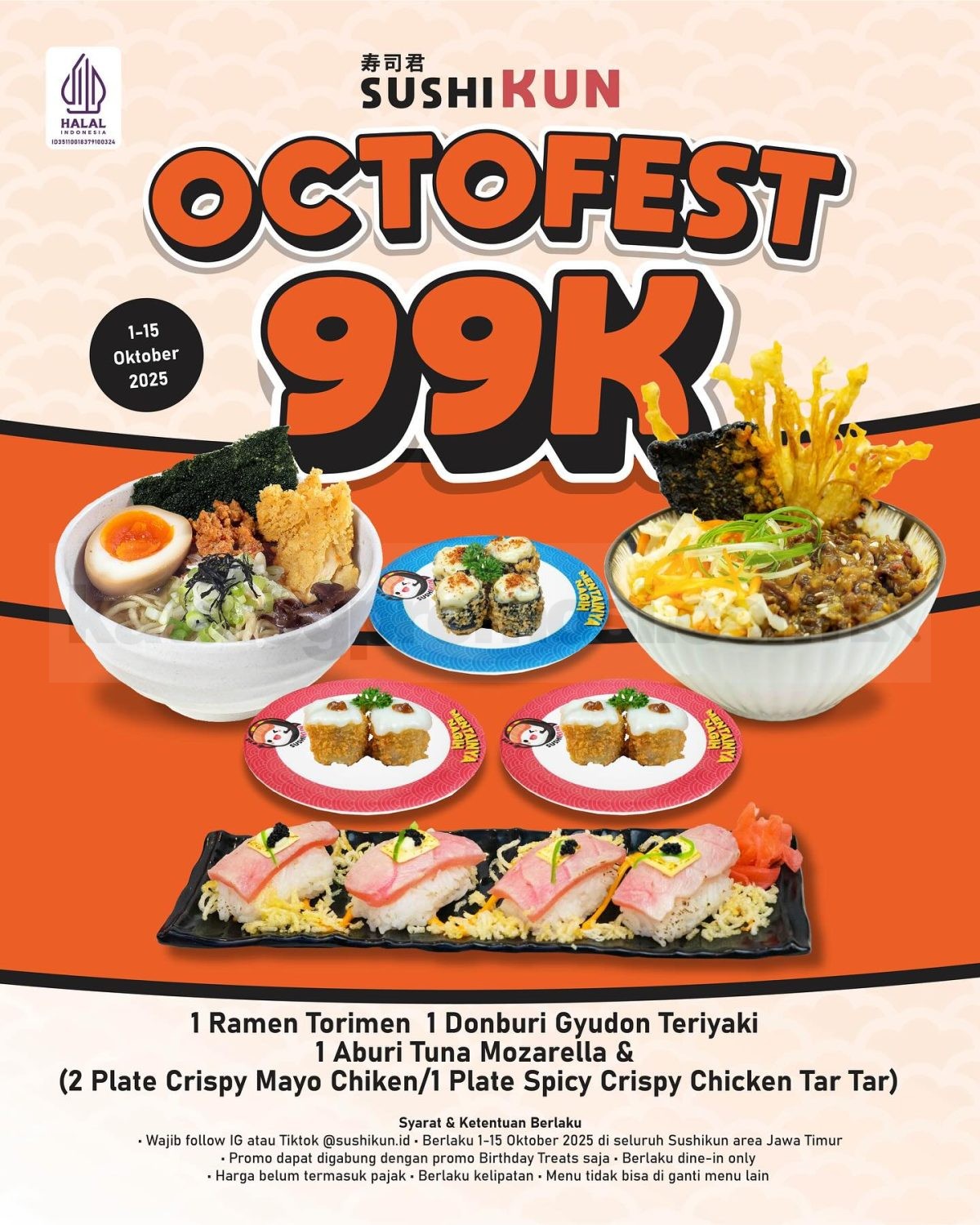 Promo Sushikun Paket Octofest cuman RP99ribu • SoPasti.Com