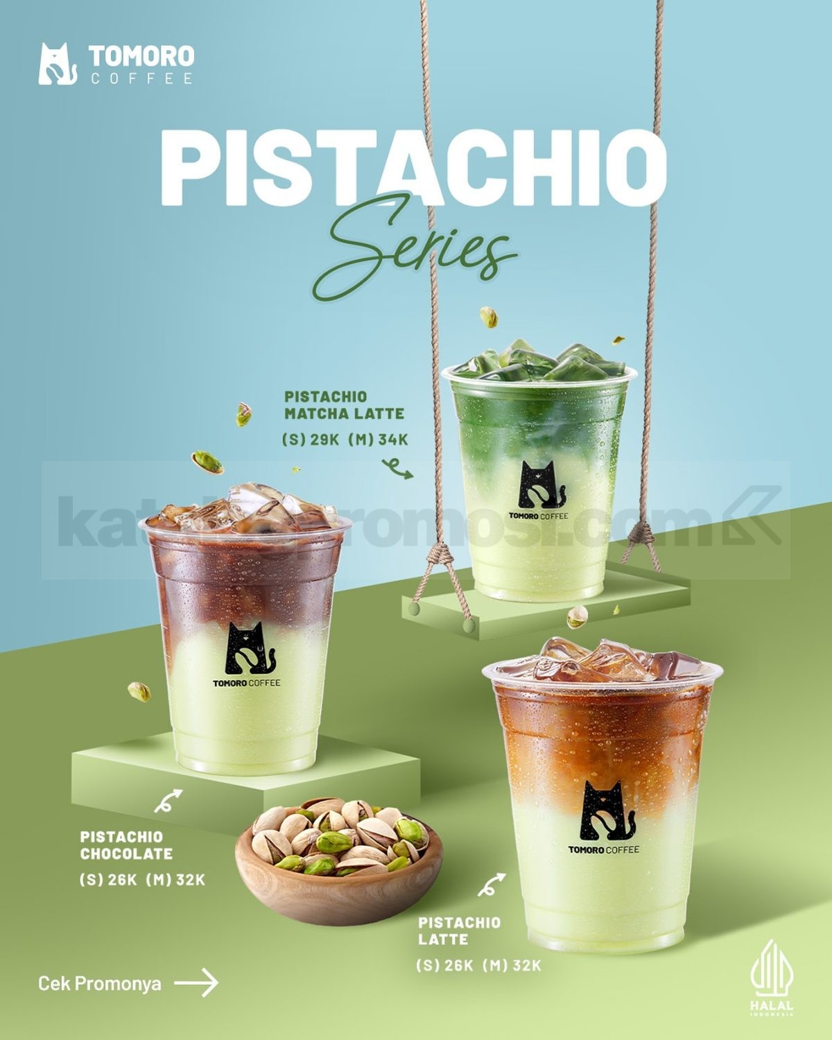 Promo Tomoro Coffee Pistachio Series mulai dari Rp26ribu • SoPasti.Com