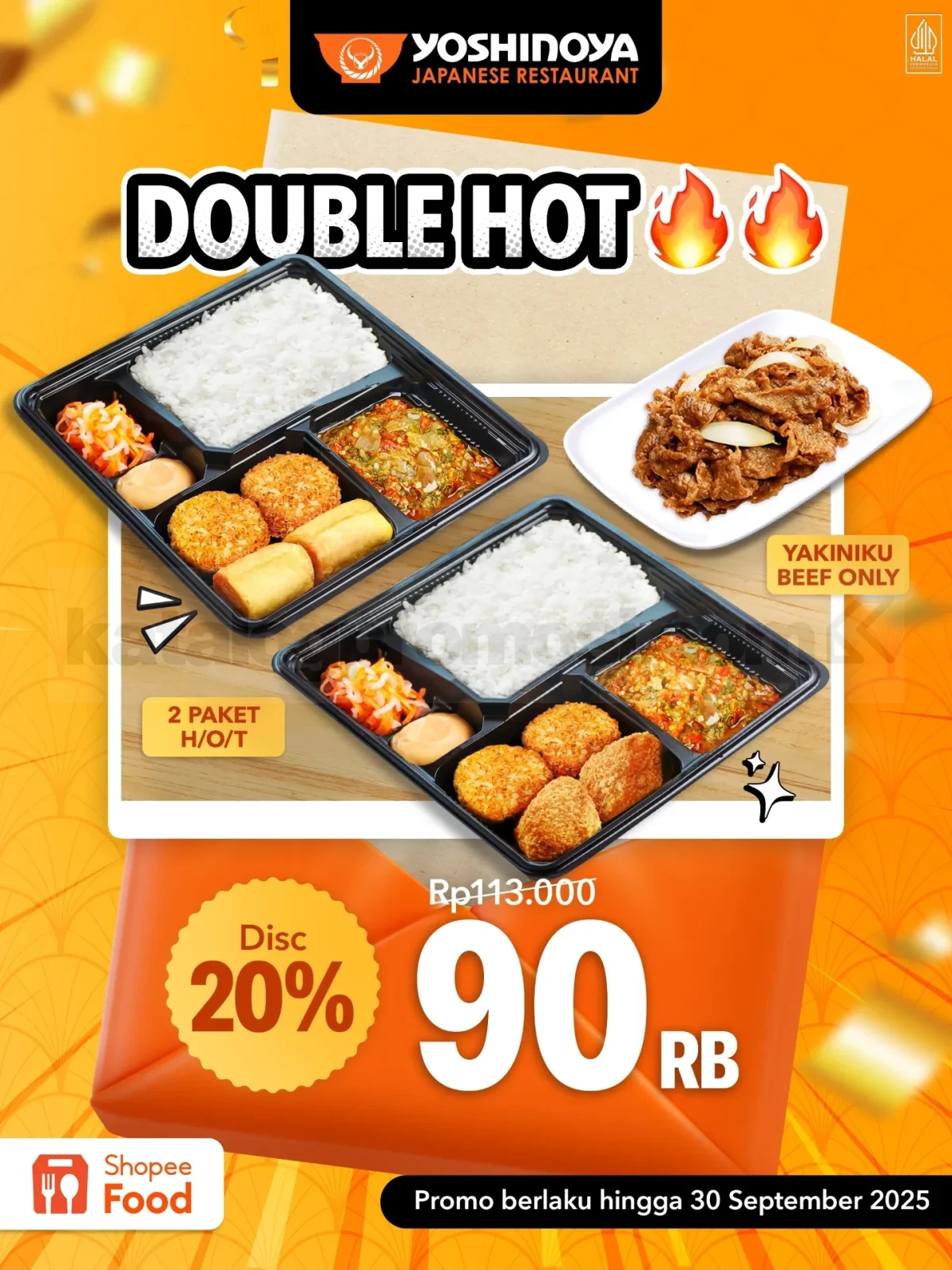 Promo Yoshinoya ShopeeFood Exclusive Makan Hemat Diskon hingga 30%