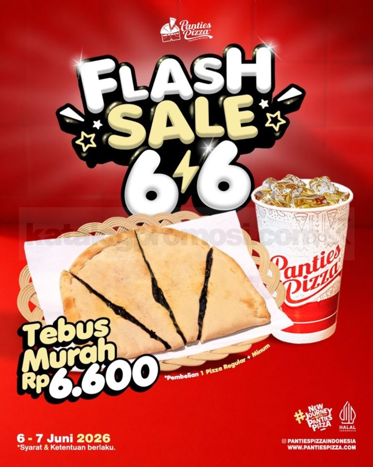 Promo Panties Pizza Flash Sale 6.6 Choco Cheese Pizza Cuma Rp. 6.600
