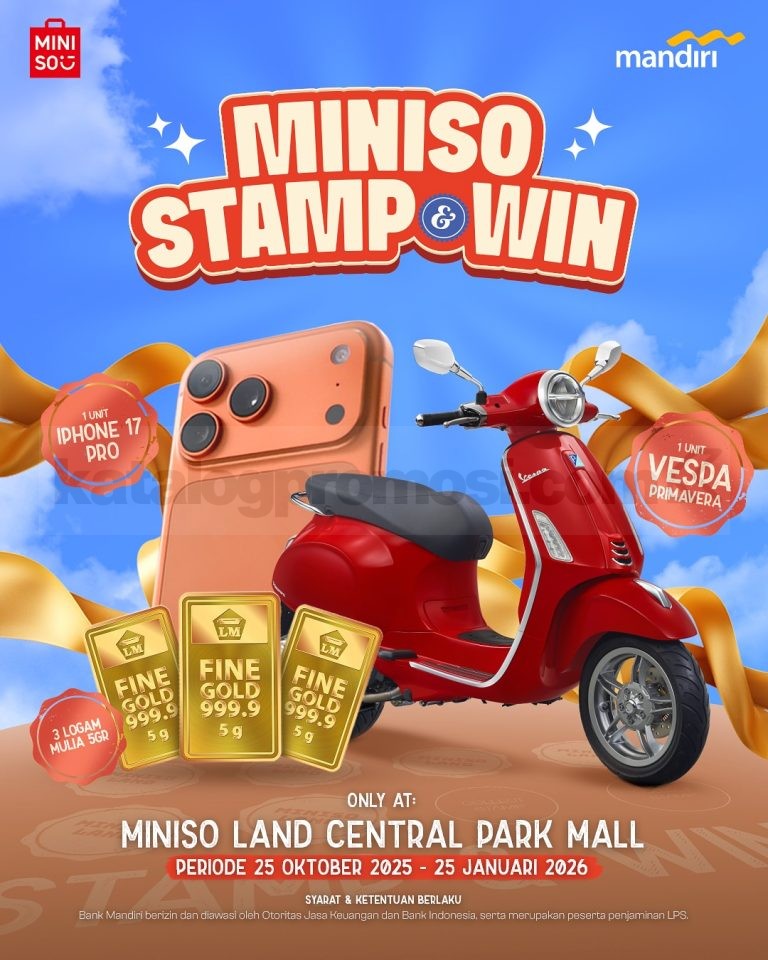 Miniso Stamp & Win! Belanja dan Menangkan Hadiah iPhone 17 Pro