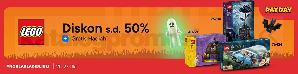 Promo LEGO Blibli Payday Diskon hingga 50% + Gratis Hadiah