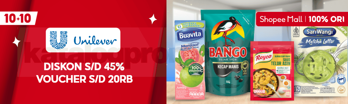 Promo Unilever di Shopee 10.10 Diskon hingga 45% + Voucher 20K ...