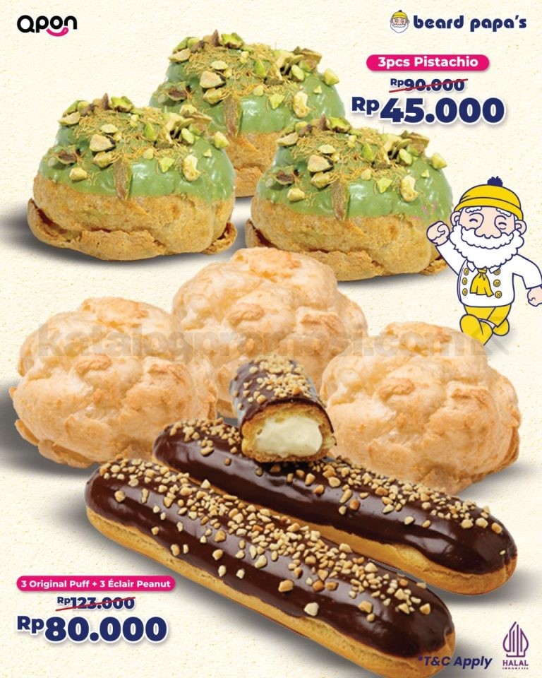 Promo Beard Papa's QPON Payday Sale Diskon hingga 50%