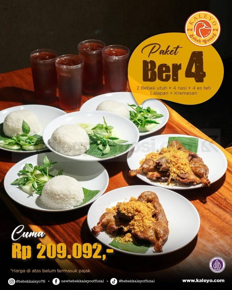 Promo Bebek Kaleyo Paket Ber-4 Rp. 209.092