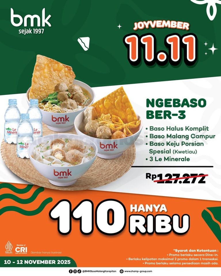 Promo BMK JOYVEMBER 11.11 Mulai Rp. 11.000