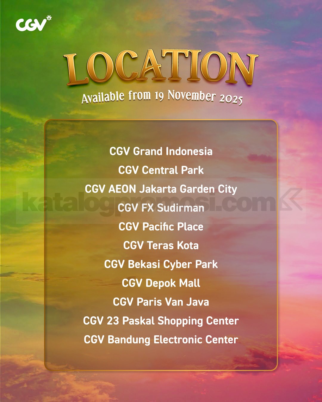 Promo CGV Collectible Ticket Wicked: For Good