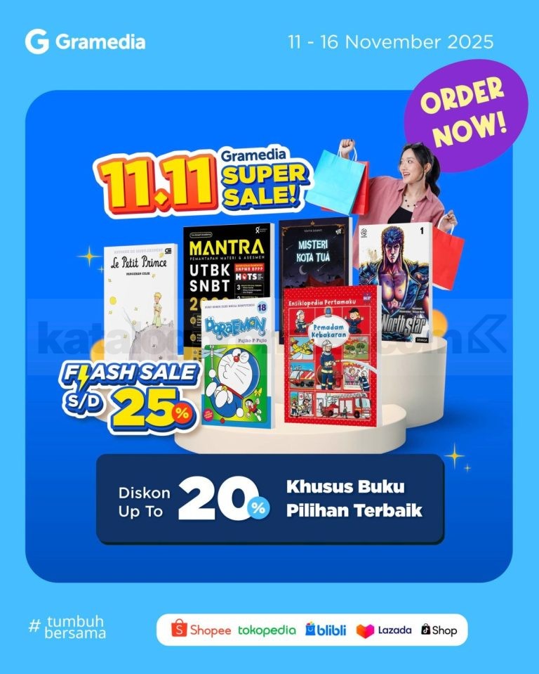 Promo Gramedia 11.11 Super Sale Diskon hingga 25%