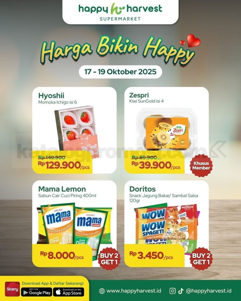 Promo Happy Harvest JSM Minggu ini 24-26 Oktober 2025