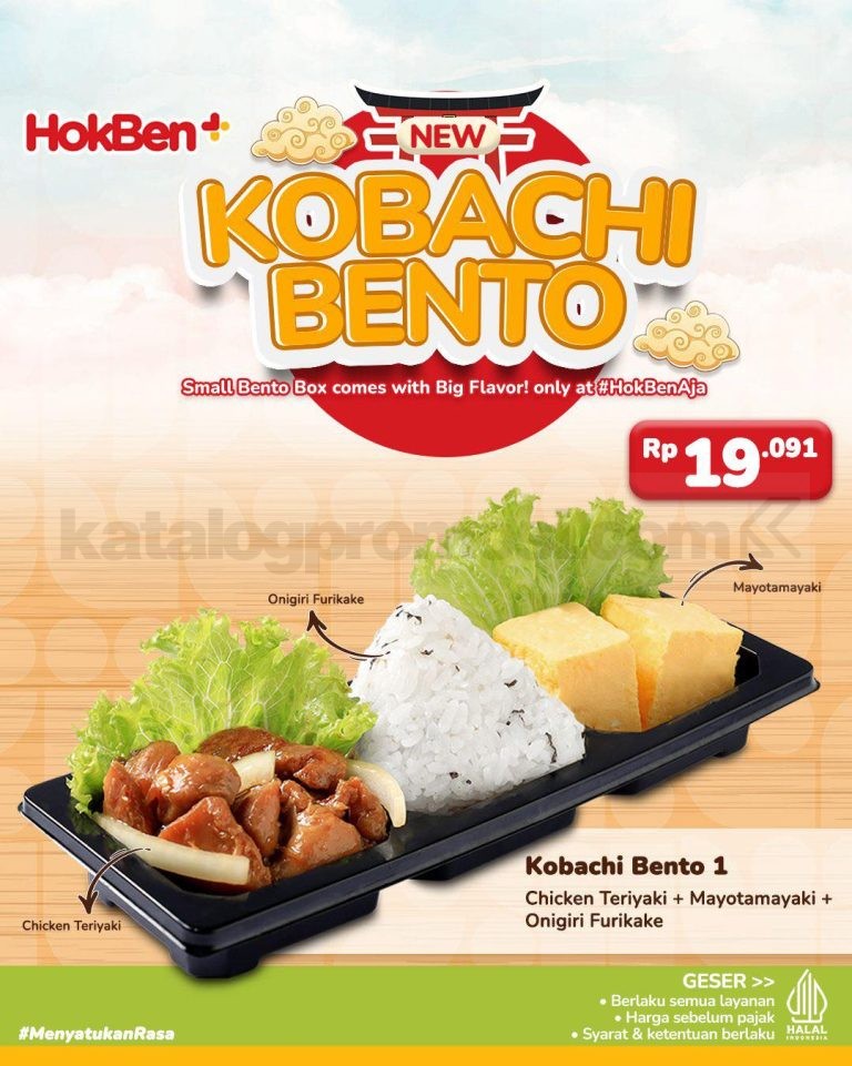 Promo HokBen NEW! Kobachi Bento Rp. 19.091
