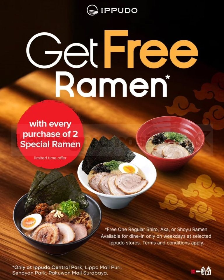 Promo Ippudo Beli 2 Gratis 1 Ramen