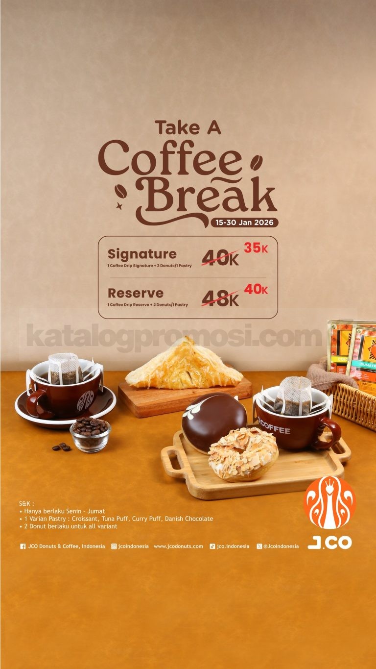 Promo JCO Coffee Break Signature & Reserve mulai Rp. 35.000