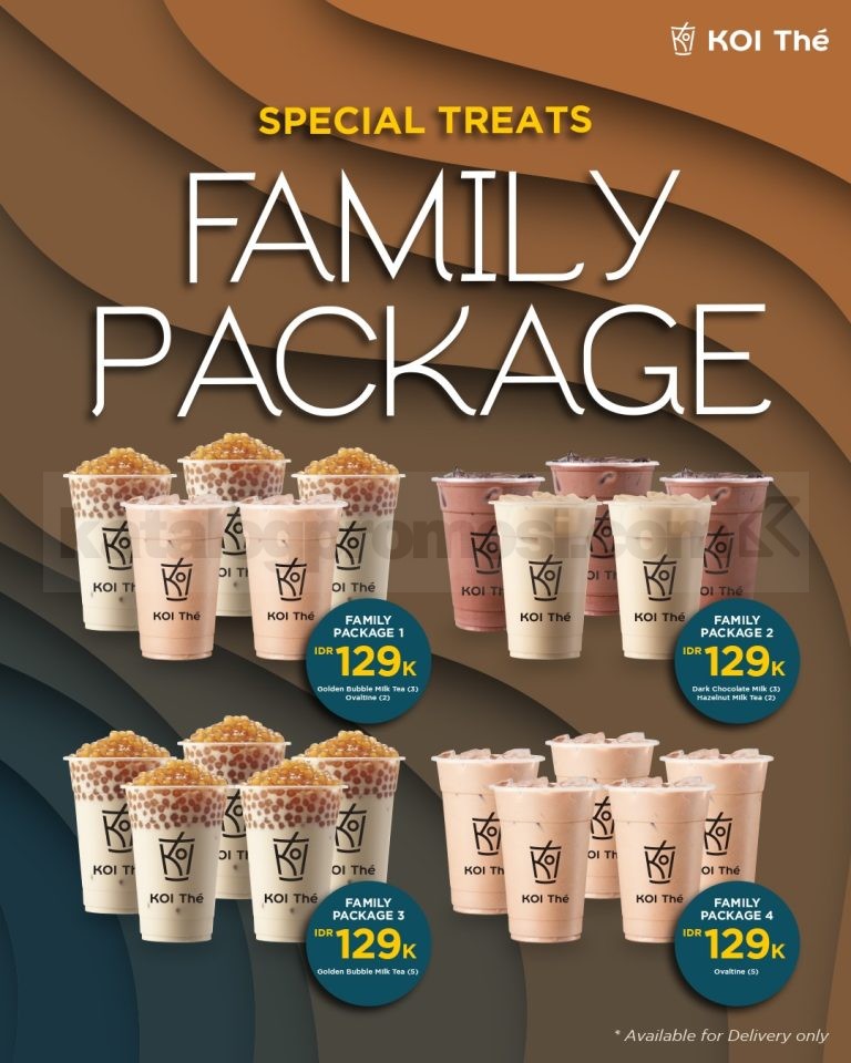 Promo KOI The Special Treats Family Package mulai Rp. 129.000 • SoPasti.Com
