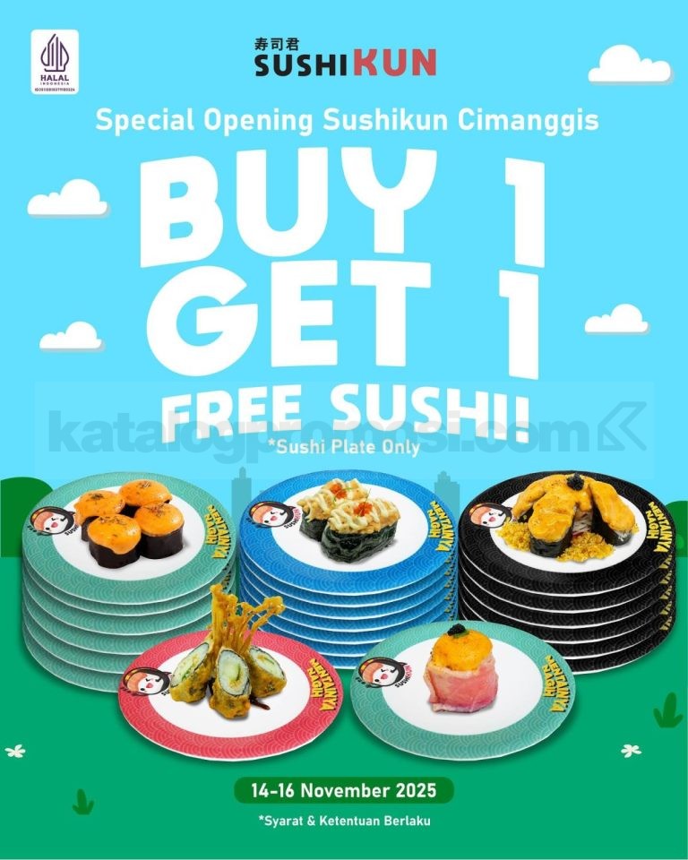 Promo Opening Sushikun Cimanggis Buy 1 Get 1 Free Sushi • SoPasti.Com