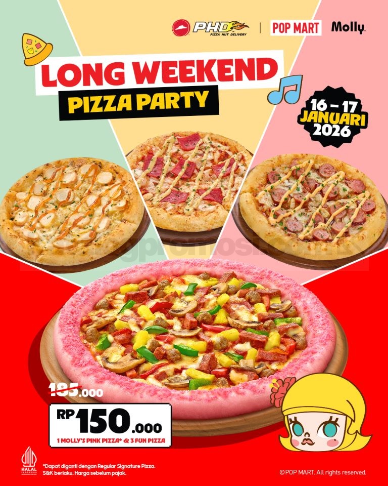 Promo PHD Long Weekend Pizza Party Bundle mulai Rp. 150.000