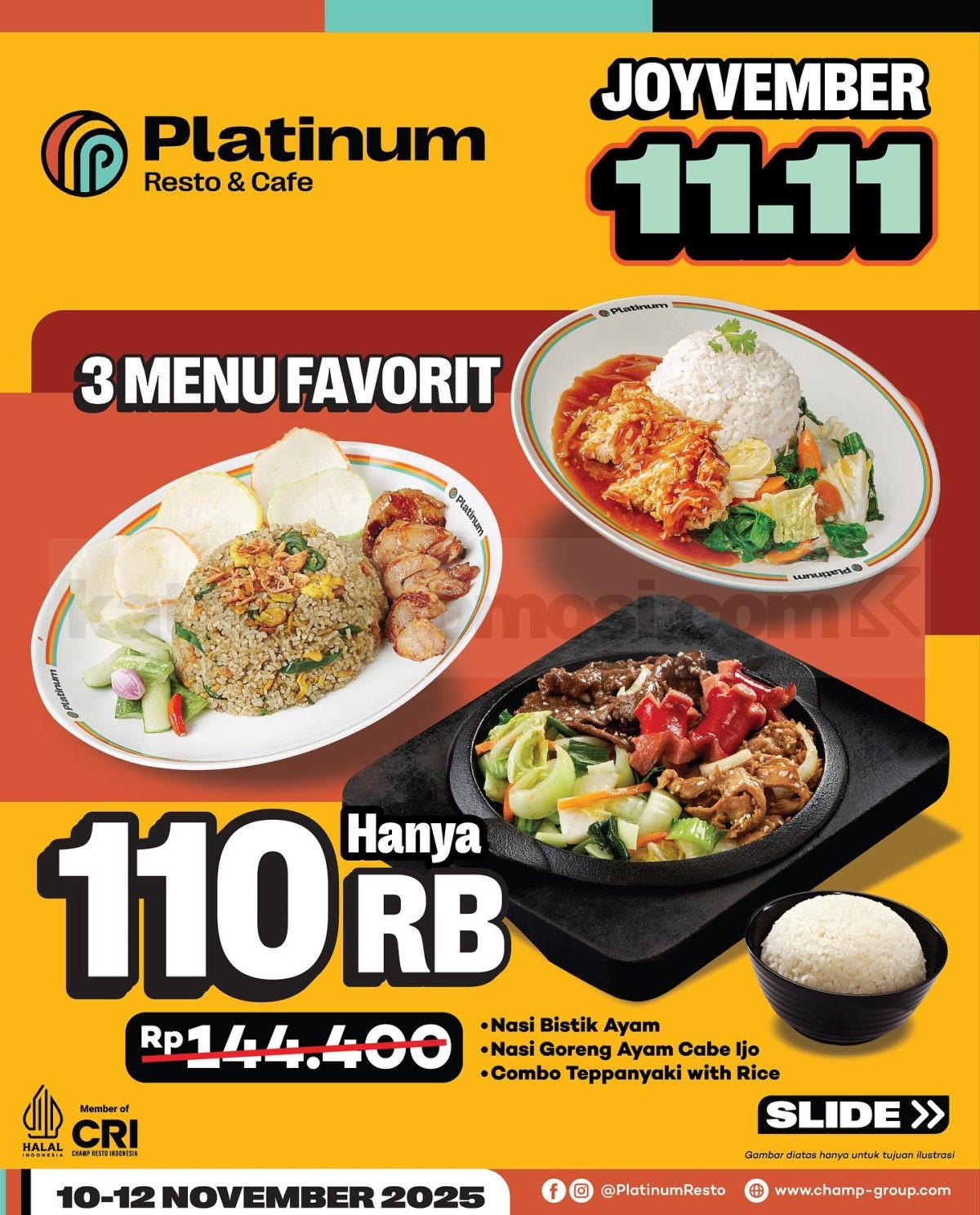Promo Platinum Resto Joyvember 11.11 Shrimp Tofu Skin Rp.11.000
