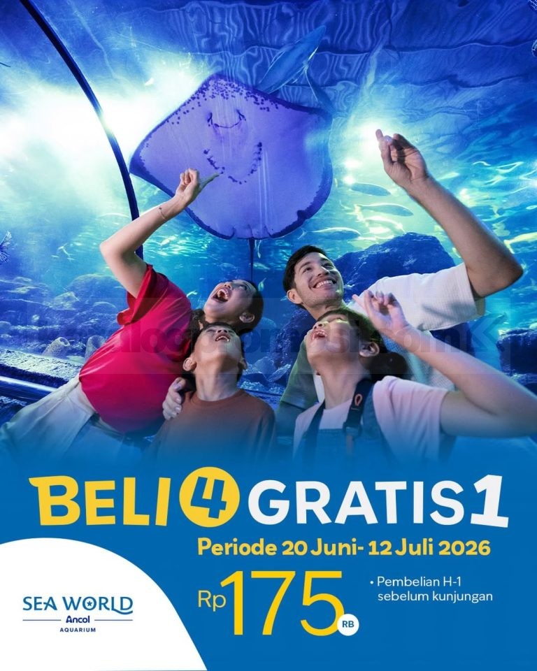 Promo Sea World Ancol Beli 4 Gratis 1 Tiket