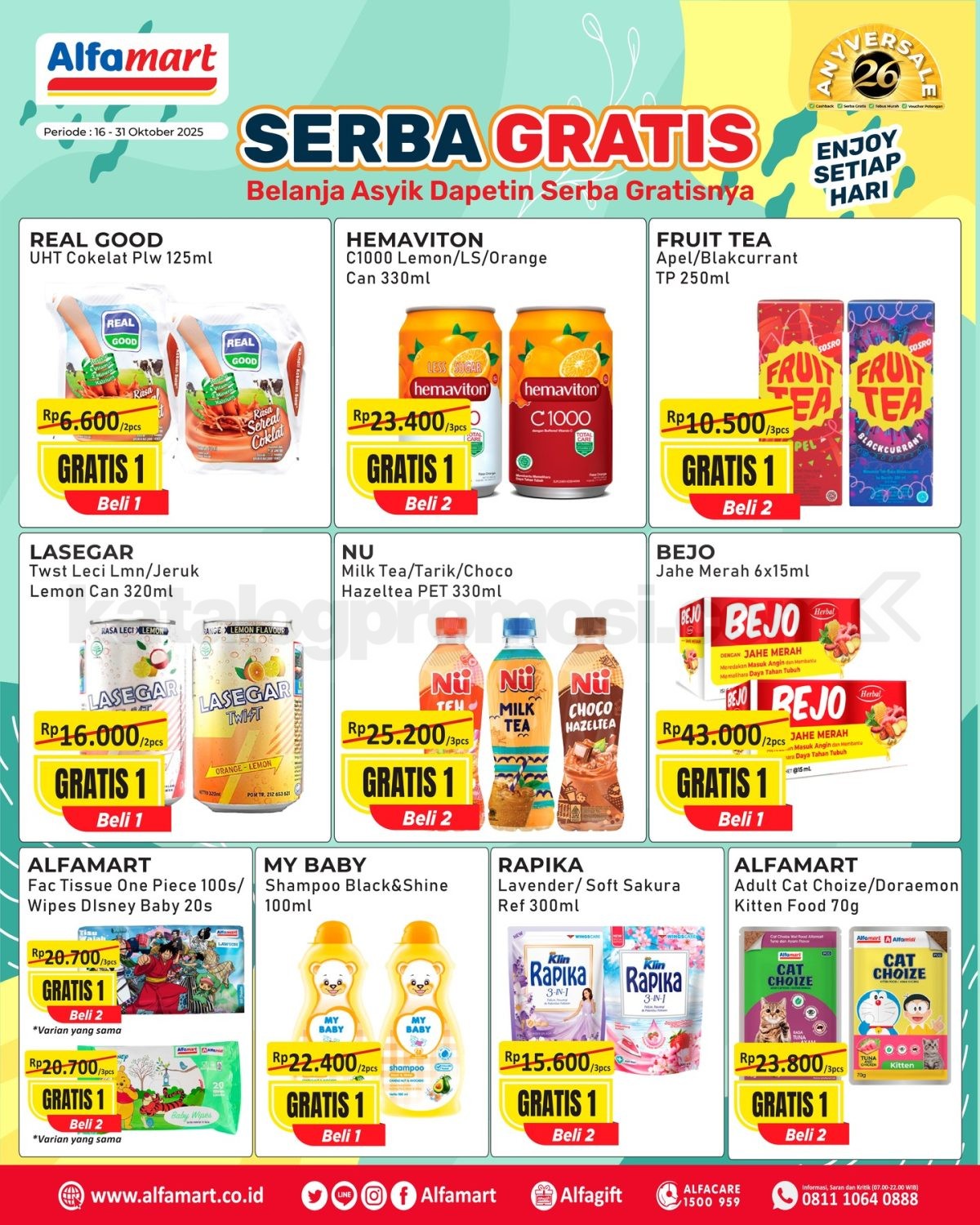 Promo SERBA GRATIS ALFAMART HARI INI 16-31 Oktober 2025 • SoPasti.Com