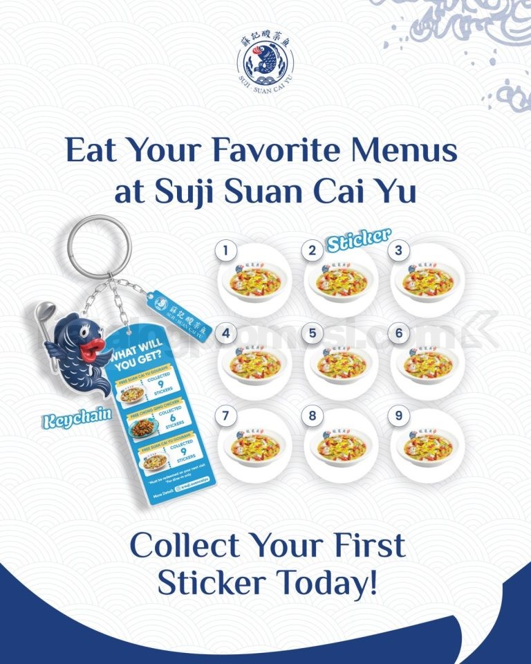 Promo Suji Suan Cai Yu Jisu Keychain Rewards Program