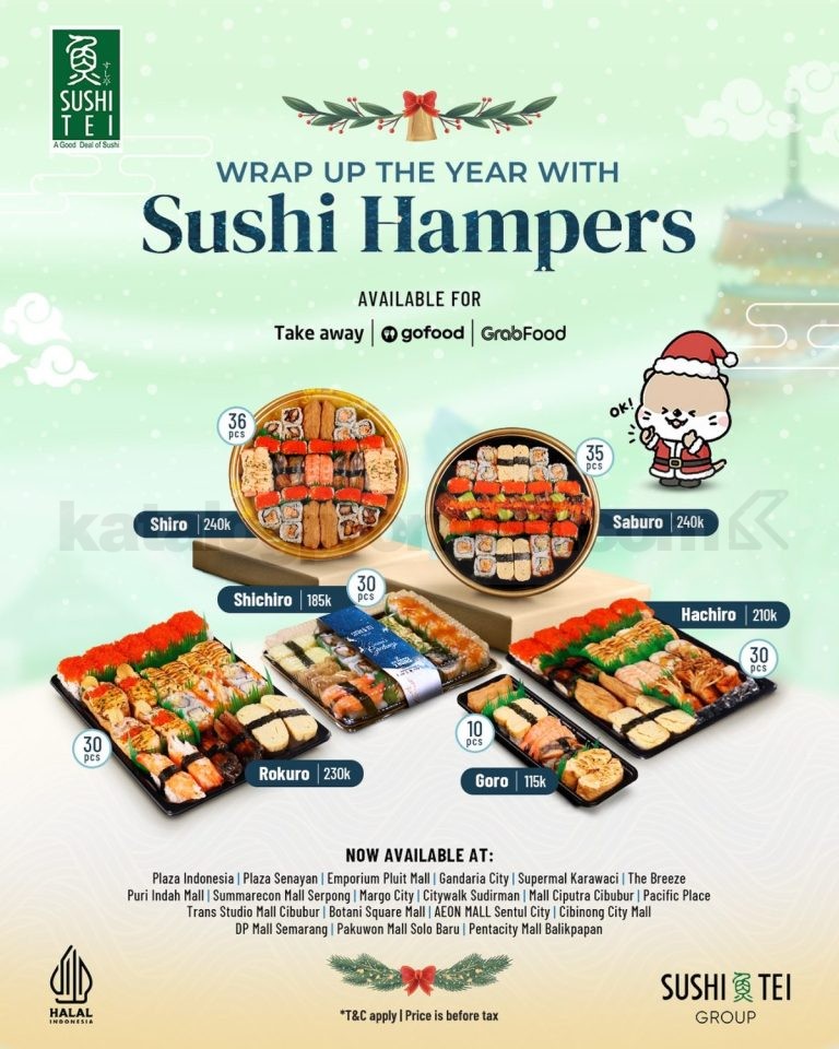 Promo Sushi Tei Sushi Hampers mulai Rp. 115.000
