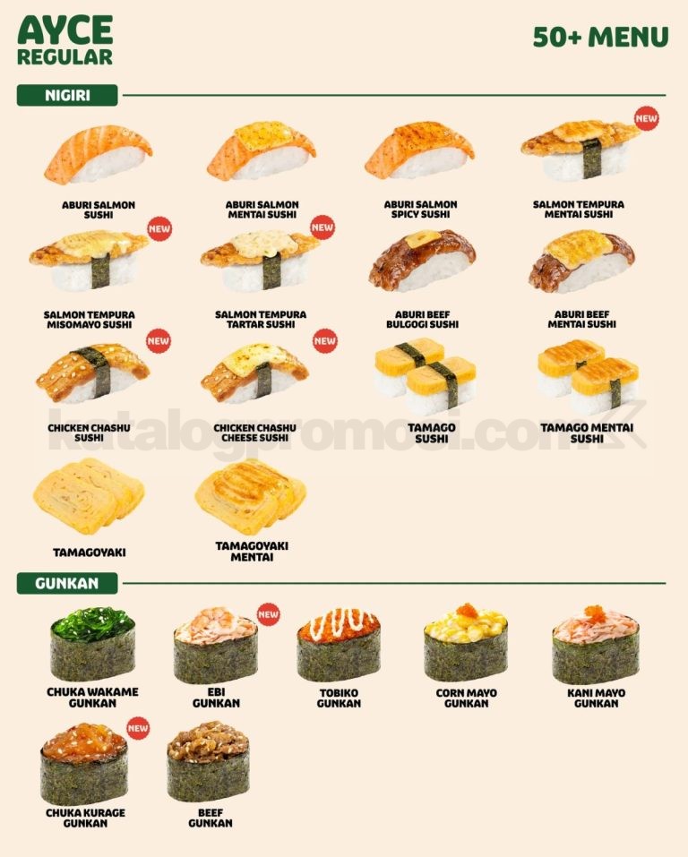 Promo Sushi Yay! AYCE Regular 50+ Menu Cuma Rp. 99.000