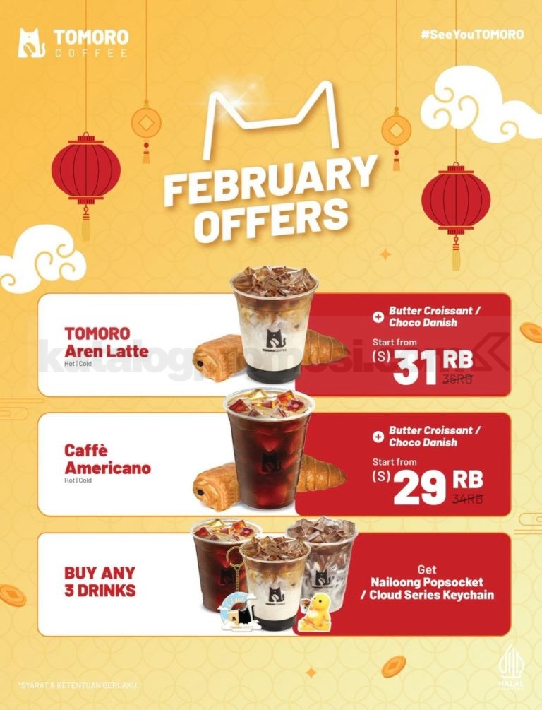 Promo Tomoro Coffee February Offers mulai Rp. 29.000