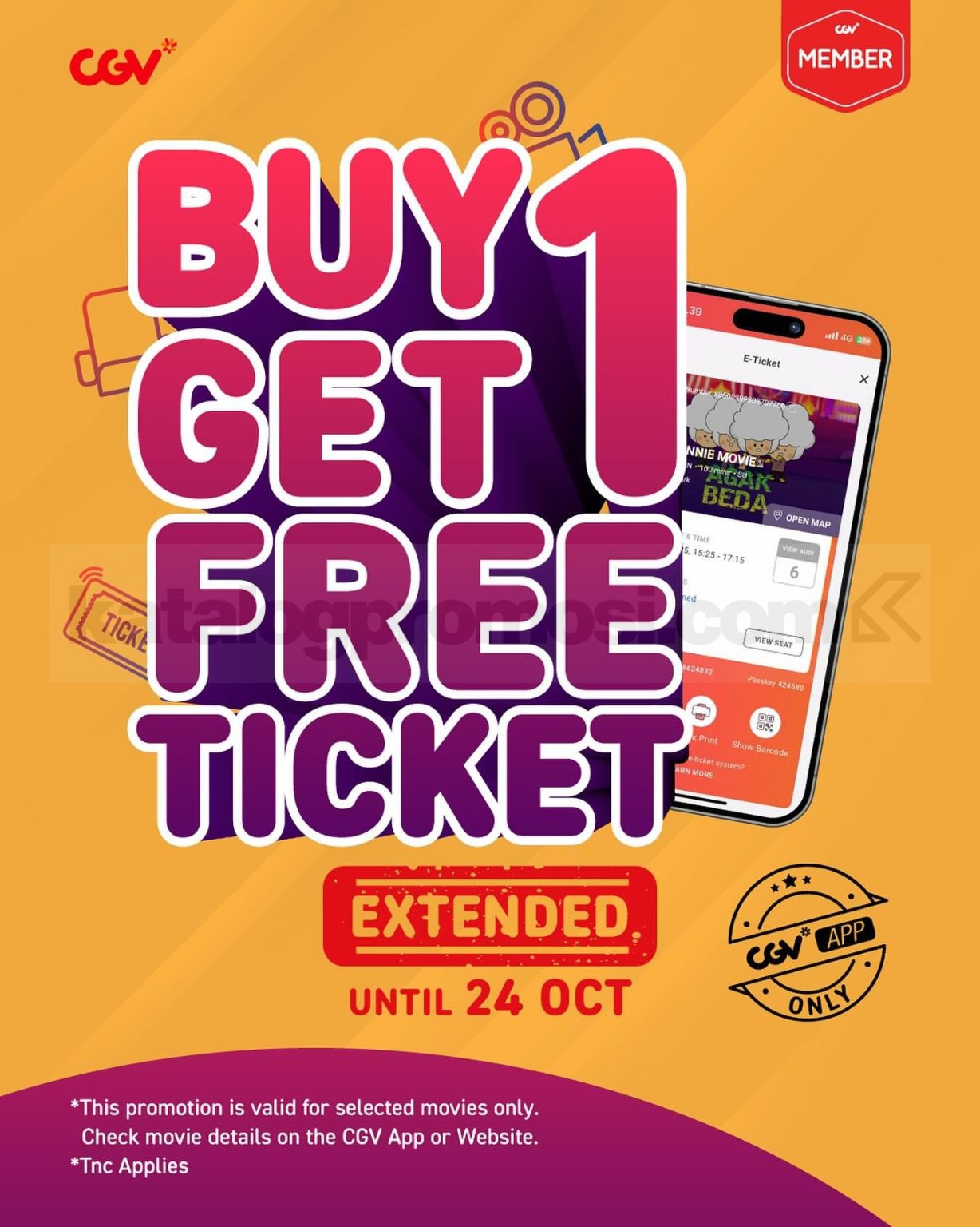 Promo CGV Buy 1 Get 1 Free Ticket Nonton