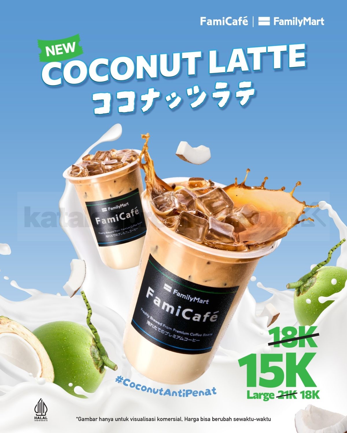 Promo FamiCafé NEW! Coconut Latte Harga Spesial cuma Rp 15K • SoPasti.Com
