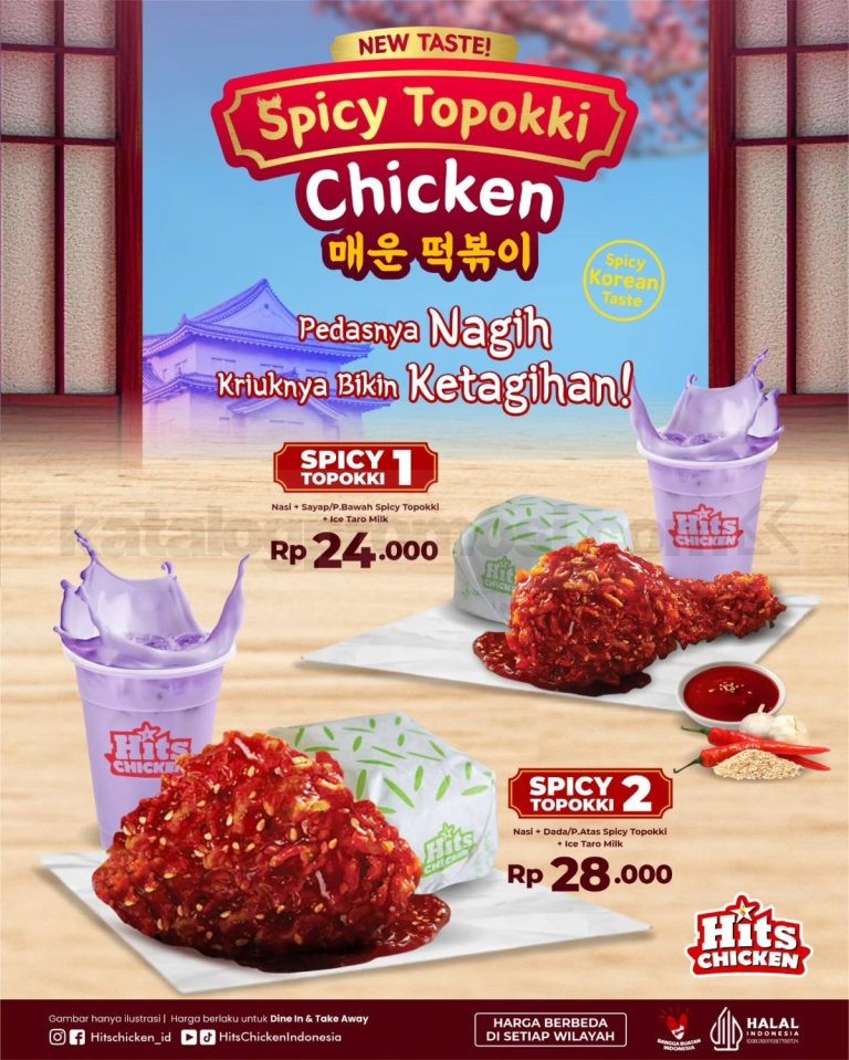 Promo Hits Chicken New Taste! Spicy Topokki Chicken mulai Rp24Ribuan