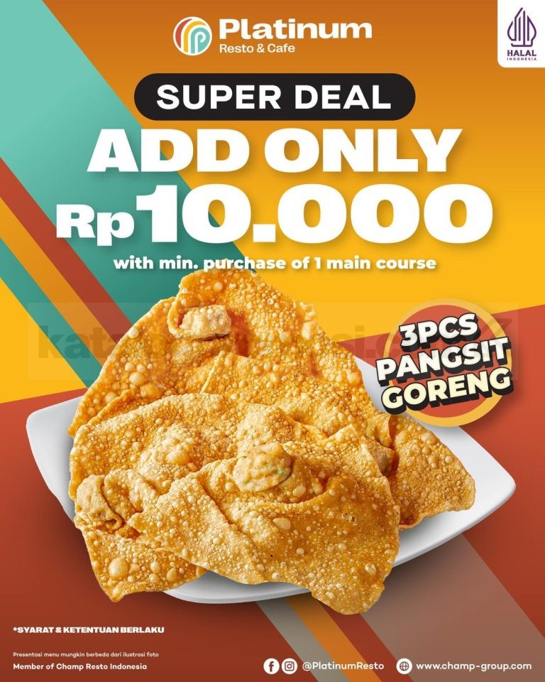 Promo Opening Platinum Resto & Cafe Puri Indah Mall Get Free Menu