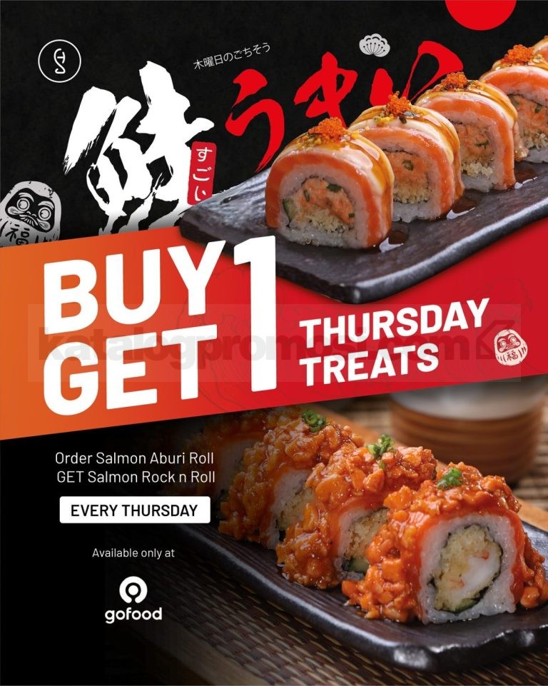 Promo Sushi Hiro GoFood Thursday Treats Buy 1 Get 1