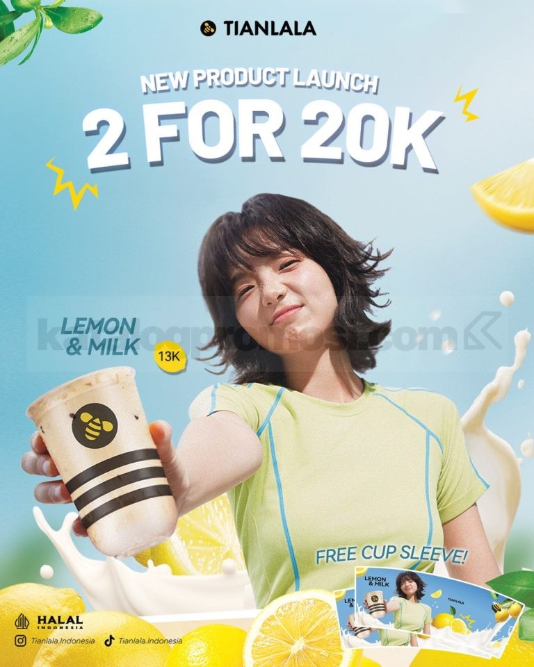 Promo Tianlala New Product launch! 2 Lemon Milk cuma Rp 20K