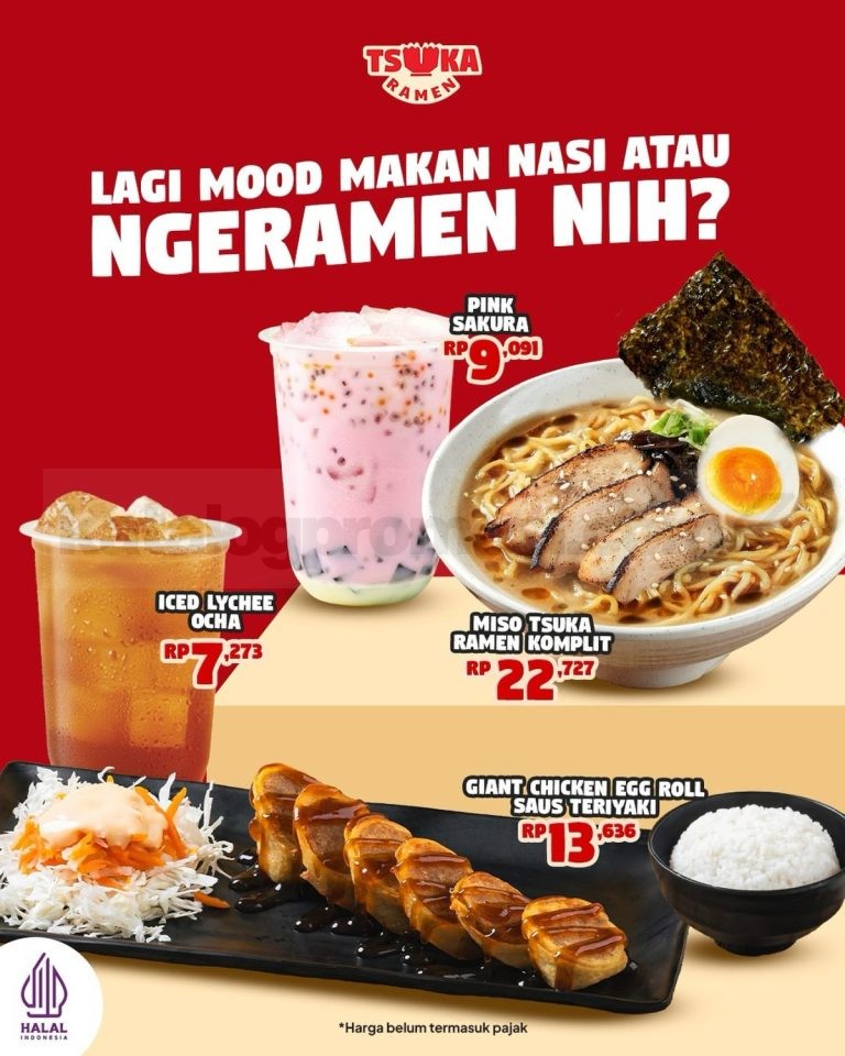 Promo Tsuka Ramen Spesial Menu Favorit mulai Rp7.000