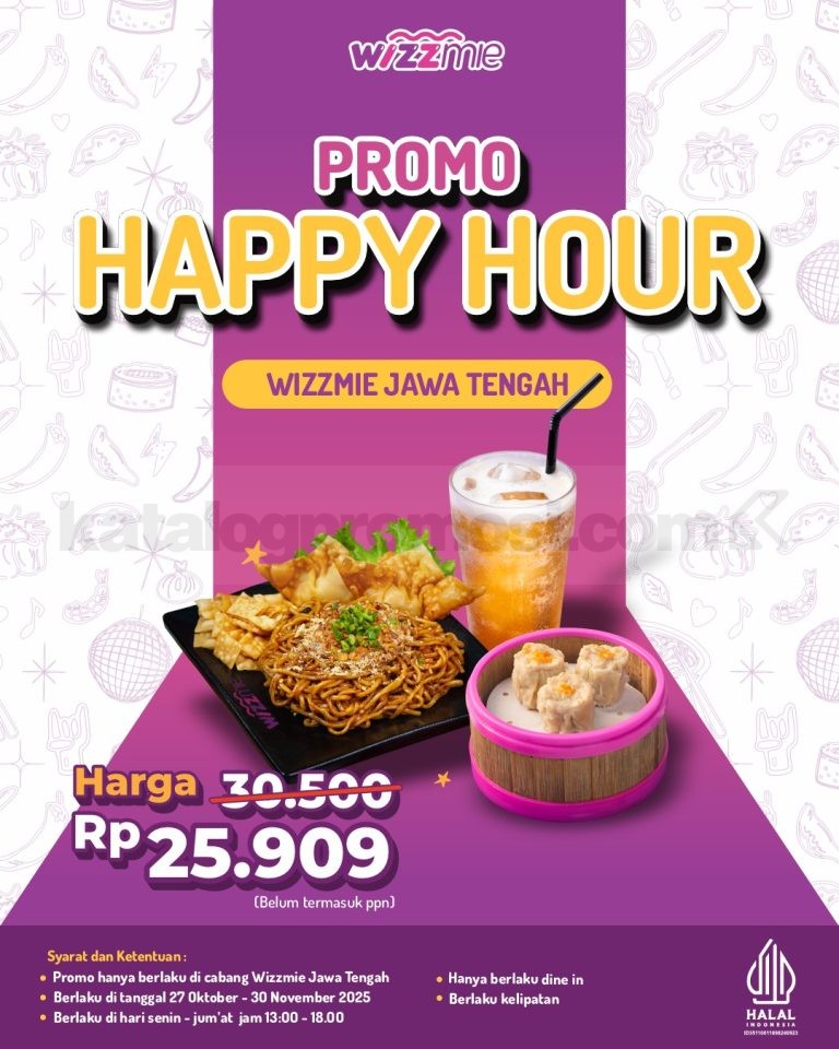 Promo Wizzmie Happy Hour Menu Favorit hanya Rp 25.909