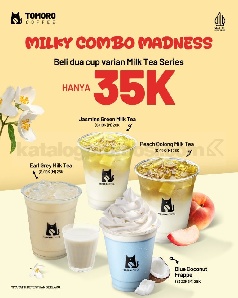 Promo Tomoro Coffee NEW! Milk Tea Series Mulai Rp. 19.000