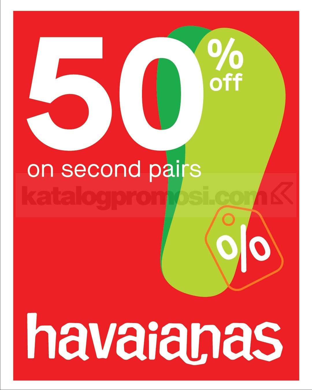 Promo Havaianas Beli 2 Diskon 50% Sandal