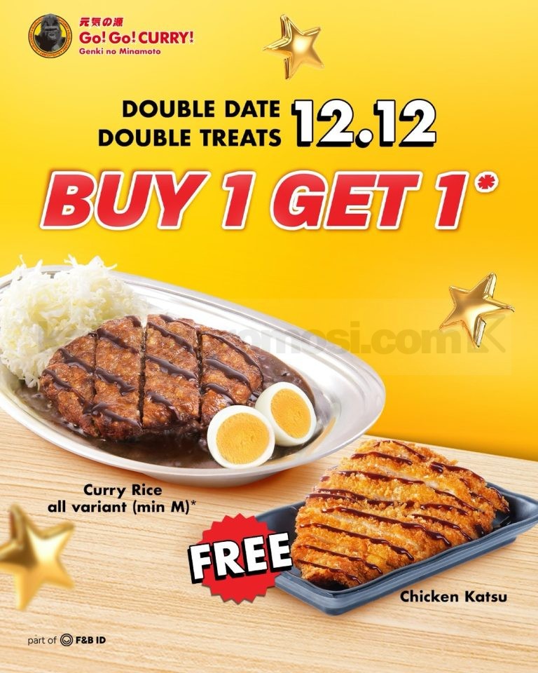 Promo Go! Go! Curry Double Date 12.12 Buy 1 Get 1 Free
