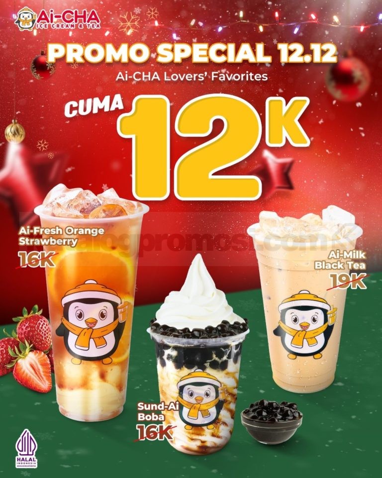 Promo Ai-CHA 12.12 Menu Favorit Rp. 12.000