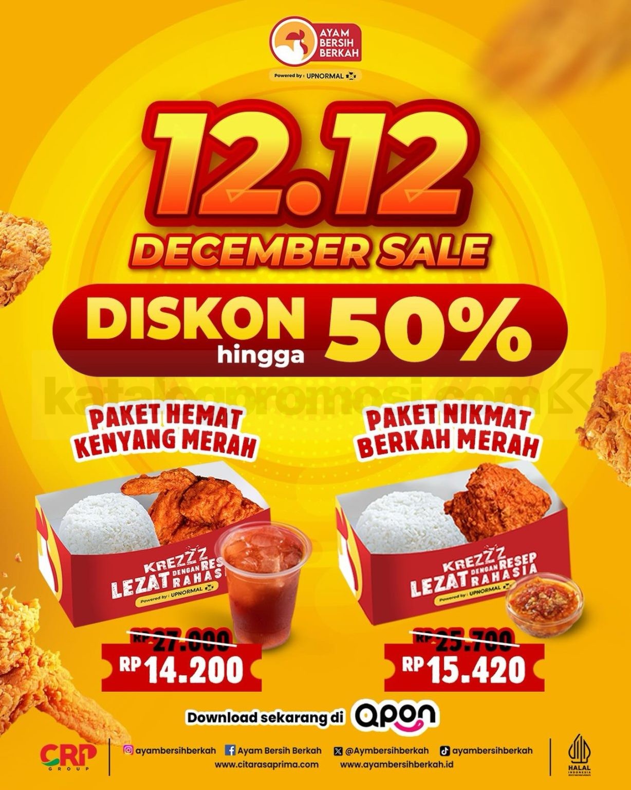Promo Ayam Bersih Berkah 12.12 Desember Sale Diskon Hingga 50% ...